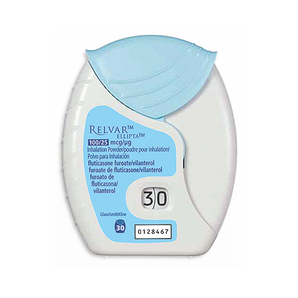 RELVAR ELLIPTA Fluticasone Furoate / Vilanterol Trifenatate 100mcg ...